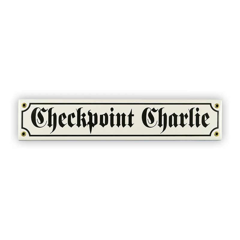 Checkpoint Charlie Logo 80's Berlin Checkpoint Charlie T Shirt